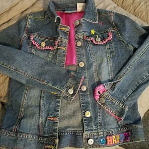 Justice | Jackets & Coats | Lisa Frank Glam Girl Denim Jacket | Poshmark